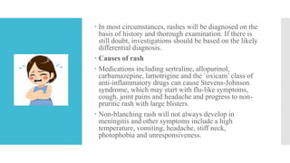 Skin rashes red flag symptoms | PPTX