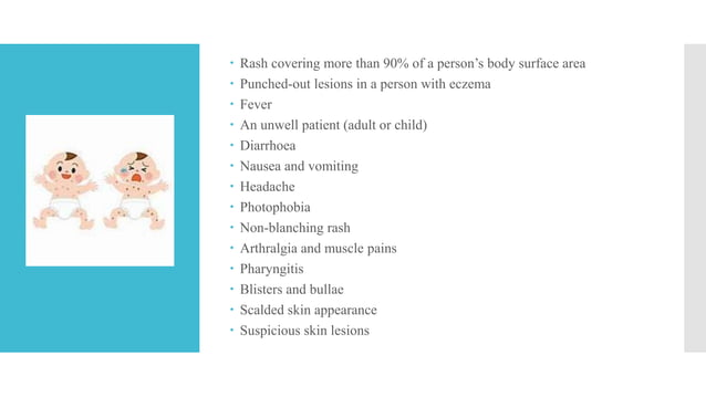 Skin rashes red flag symptoms | PPTX