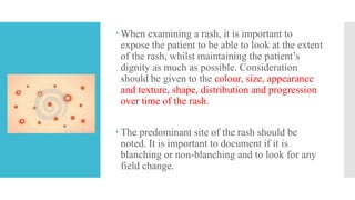 Skin rashes red flag symptoms | PPTX