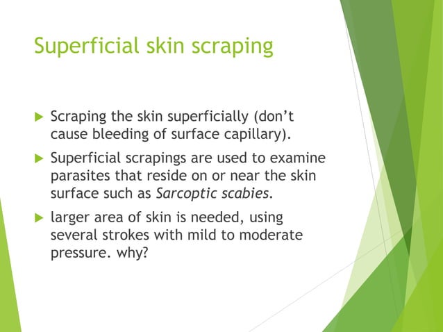 Skin scraping for diagnosis of parasitic diseases | PPTX