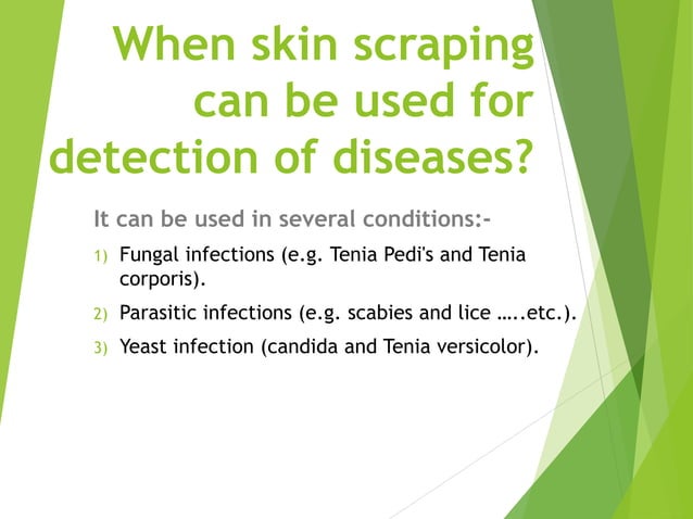 Skin scraping for diagnosis of parasitic diseases | PPTX