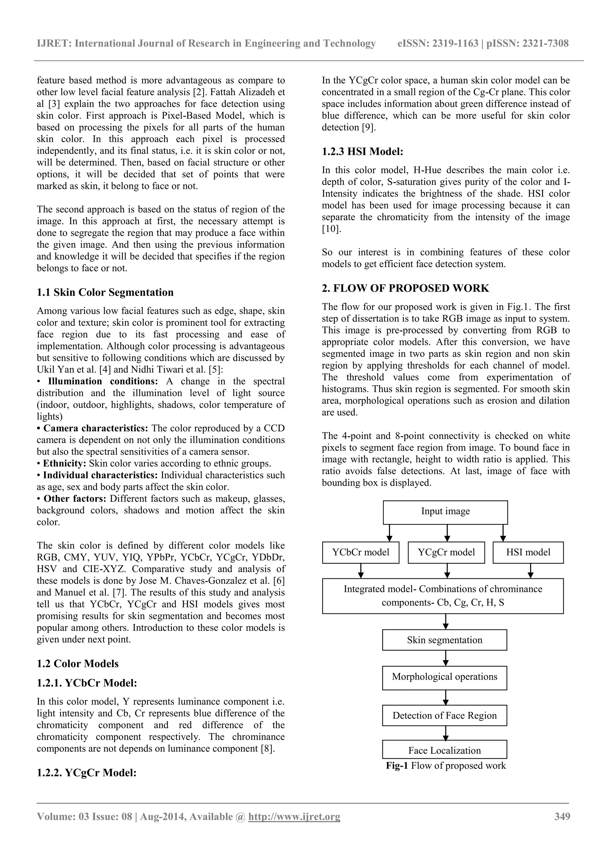 Skin Segmentation Using Different Integrated Color Model Approaches For