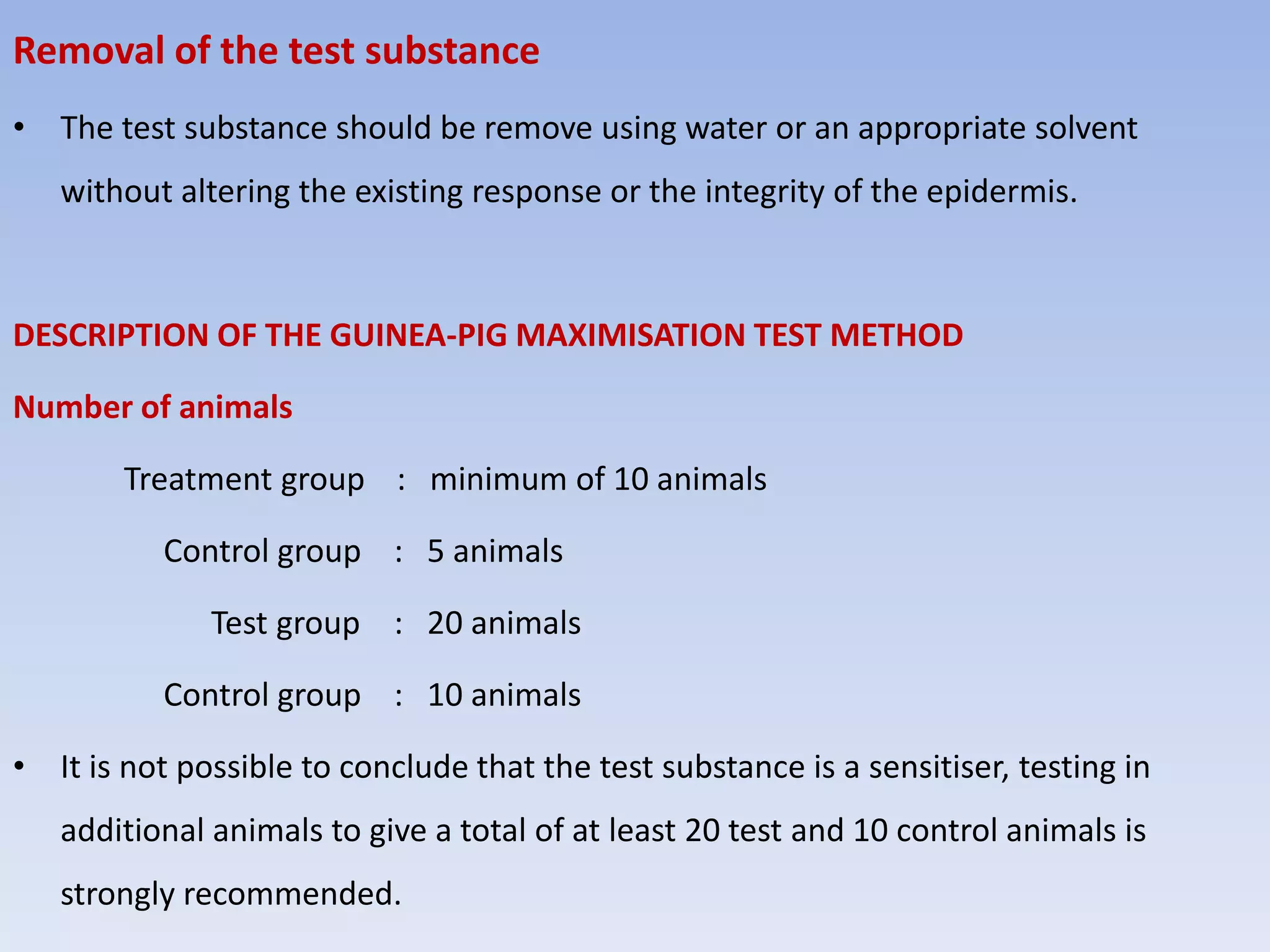 Skin sensitisation (OECD: 406). | PPTX