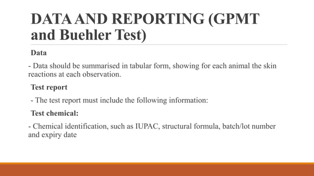 Skin sensitisation, OECD Test guideline 406 .pptx