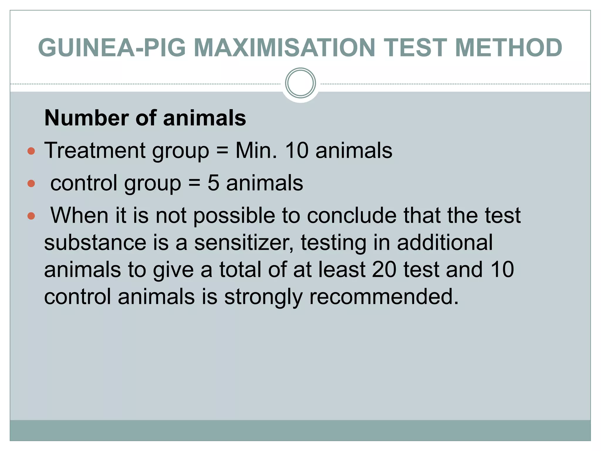 Skin sensitization test (oecd 406) | PPTX