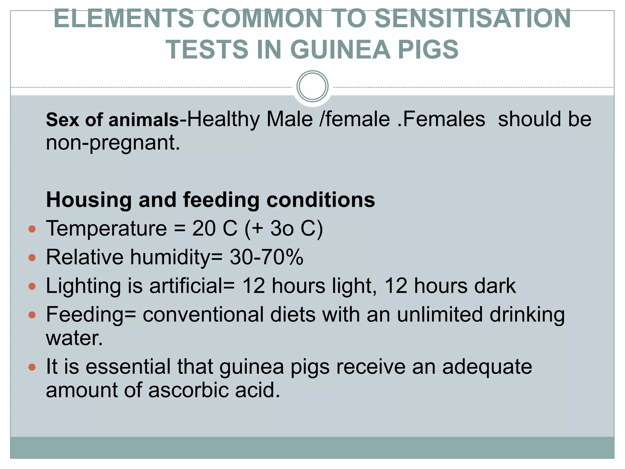 Skin sensitization test (oecd 406) | PPTX