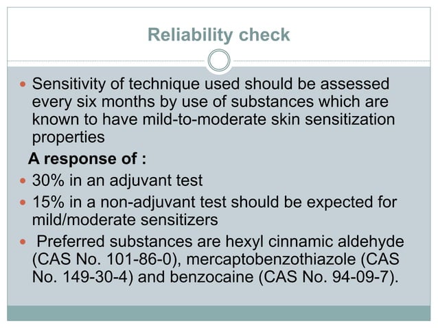 Skin Sensitization Test Oecd 406 Ppt