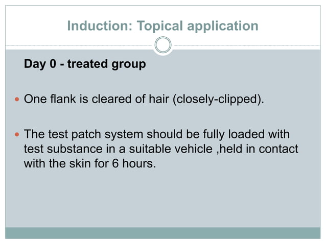 Skin sensitization test (oecd 406) | PPTX | First Aid | Injuries