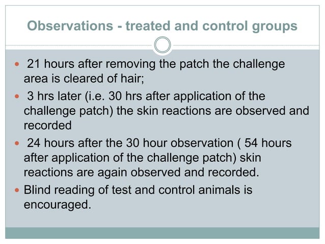 Skin sensitization test (oecd 406) | PPTX | First Aid | Injuries