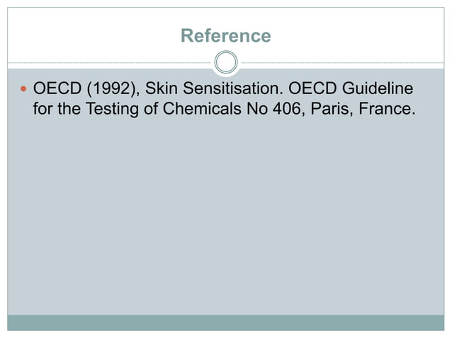 Skin sensitization test (oecd 406) | PPTX | First Aid | Injuries