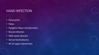Skin, soft tissue, and hand infection | PPTX
