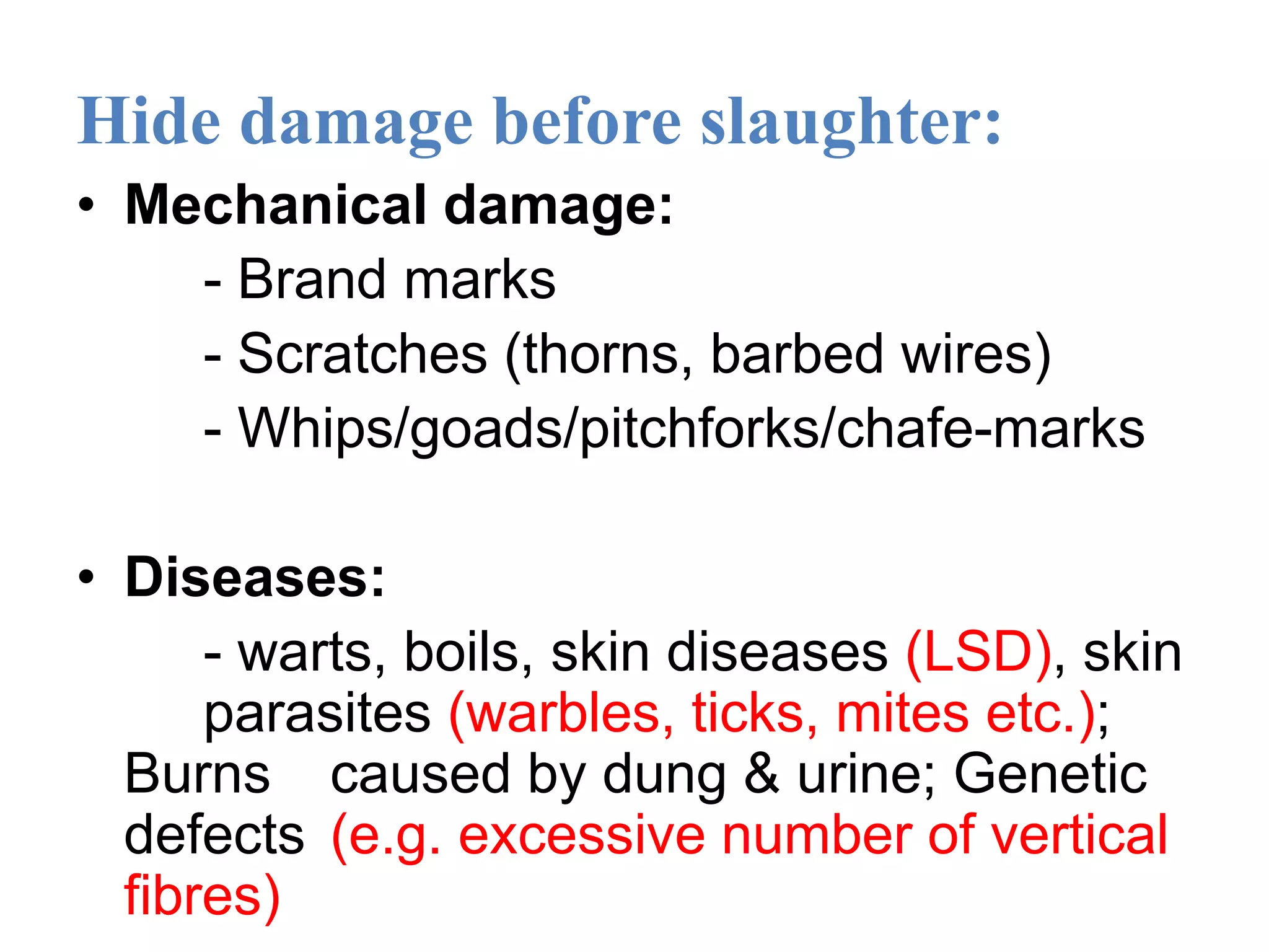 Skin structure & hide defects | PPTX
