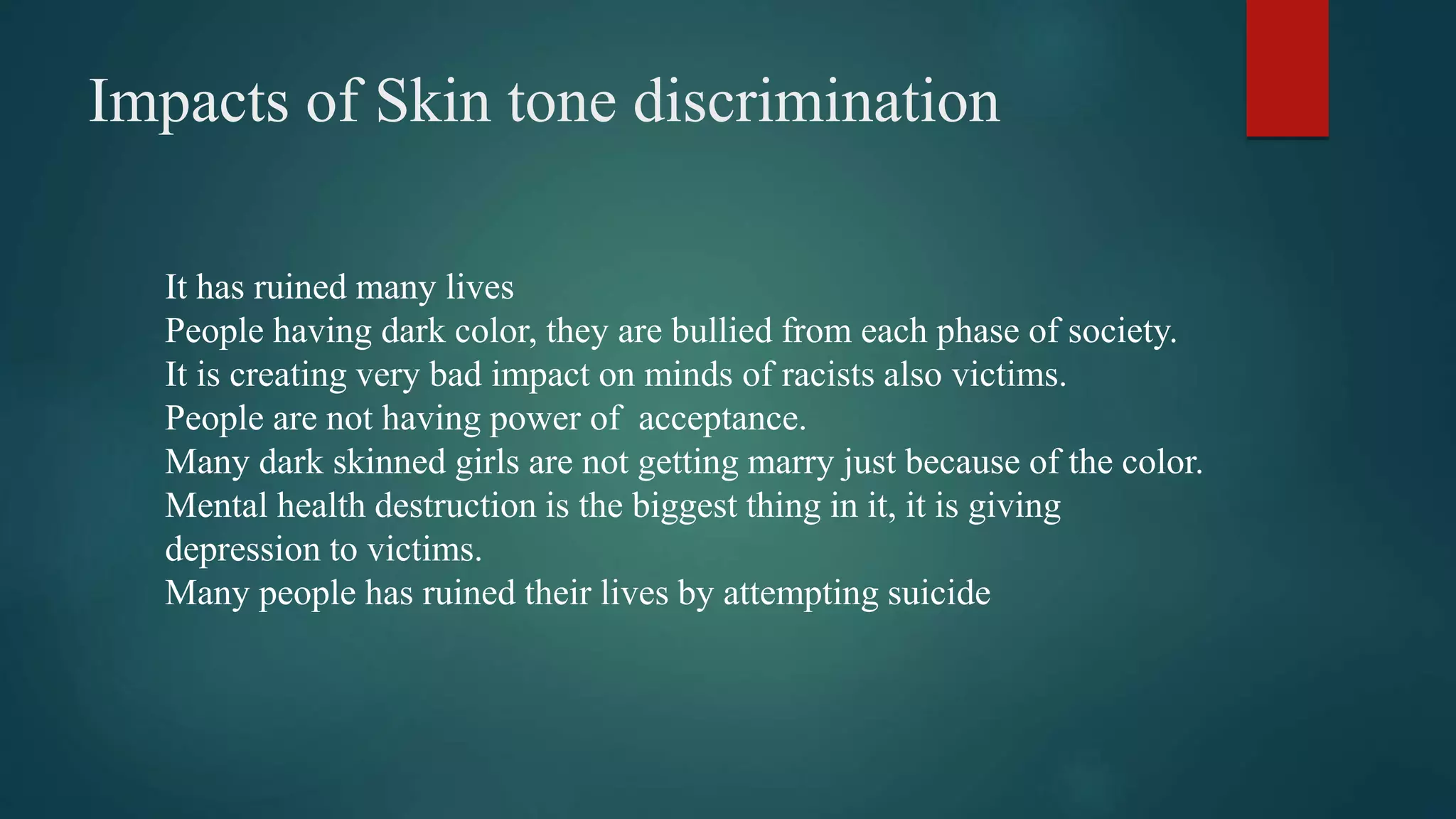Skin tone discrimination | PPTX
