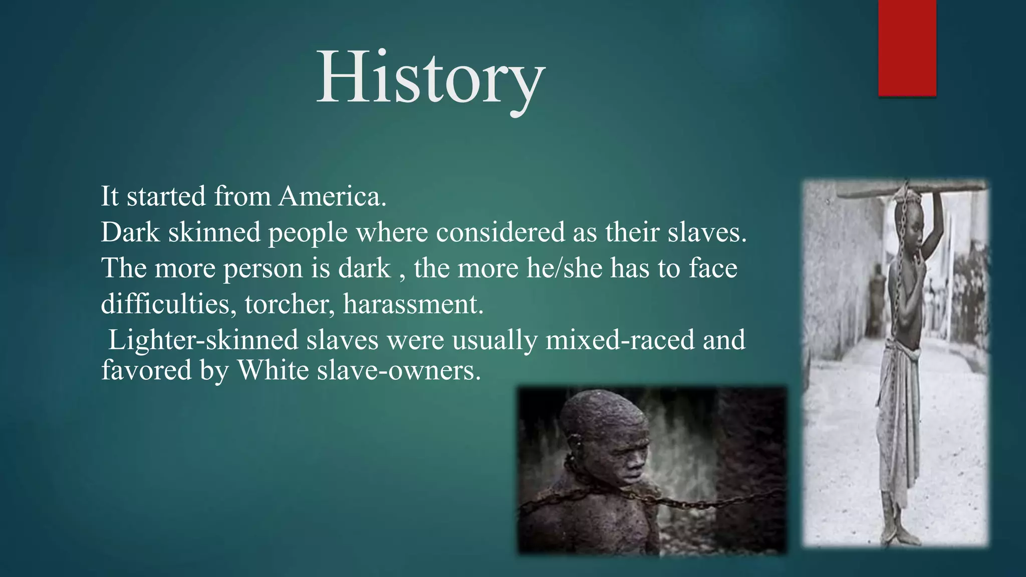 Skin tone discrimination | PPTX