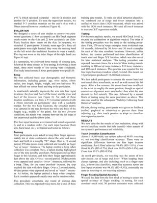 Skintrack: Finger Tracking on the Skin | PDF