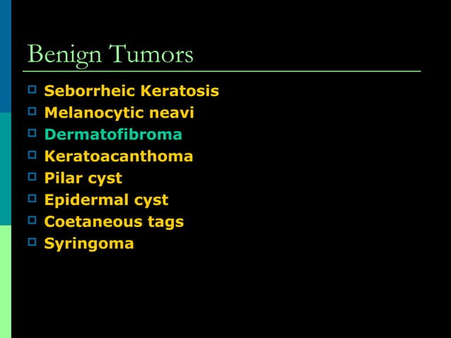 Benign and Malignant Skin Leisions | PPT