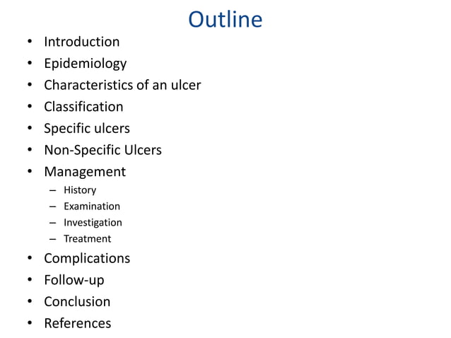 Skin Ulcers Overview ppt | PPTX | Skin and Dermatology | Diseases and ...