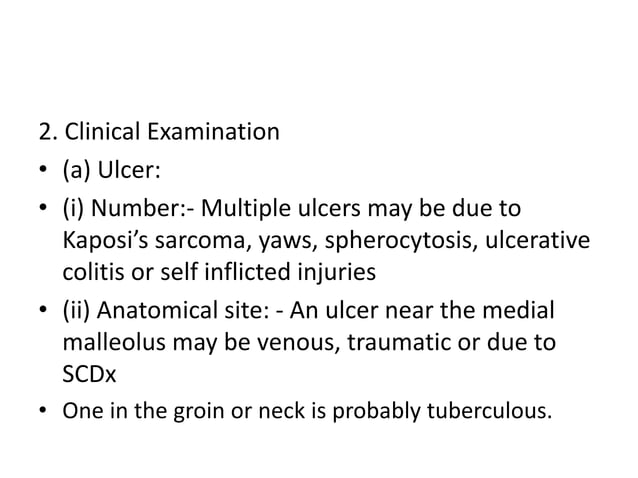 Skin Ulcers Overview ppt | PPTX | Skin and Dermatology | Diseases and ...