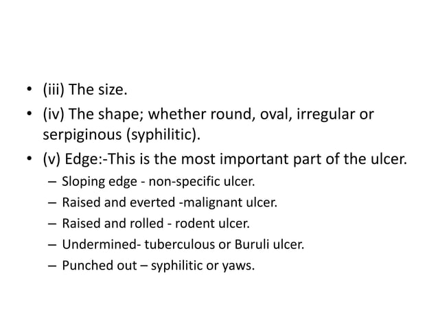 Skin Ulcers Overview ppt | PPTX | Skin and Dermatology | Diseases and ...
