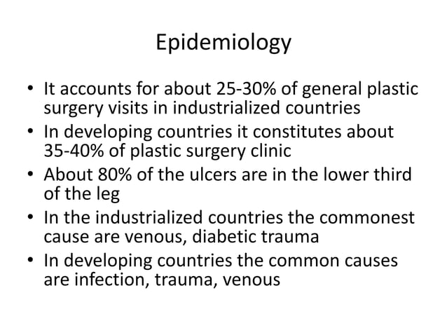 Skin Ulcers Overview ppt | PPTX | Skin and Dermatology | Diseases and ...