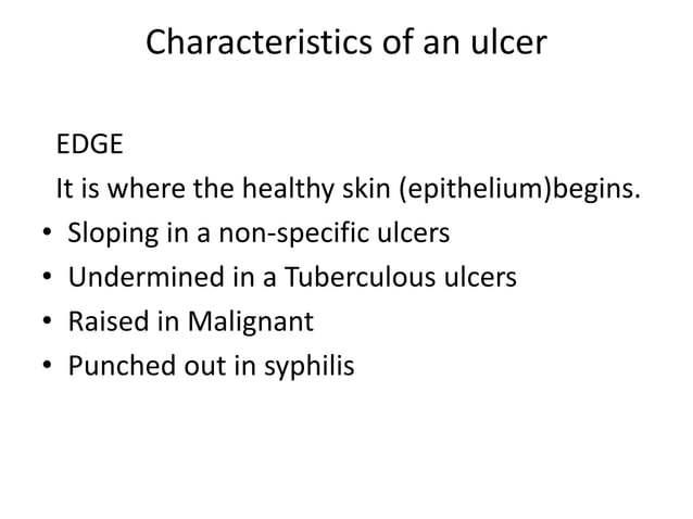 Skin Ulcers Overview ppt | PPTX | Skin and Dermatology | Diseases and ...