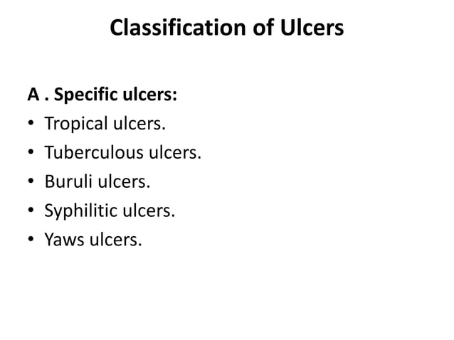 Skin Ulcers Overview ppt | PPTX | Skin and Dermatology | Diseases and ...