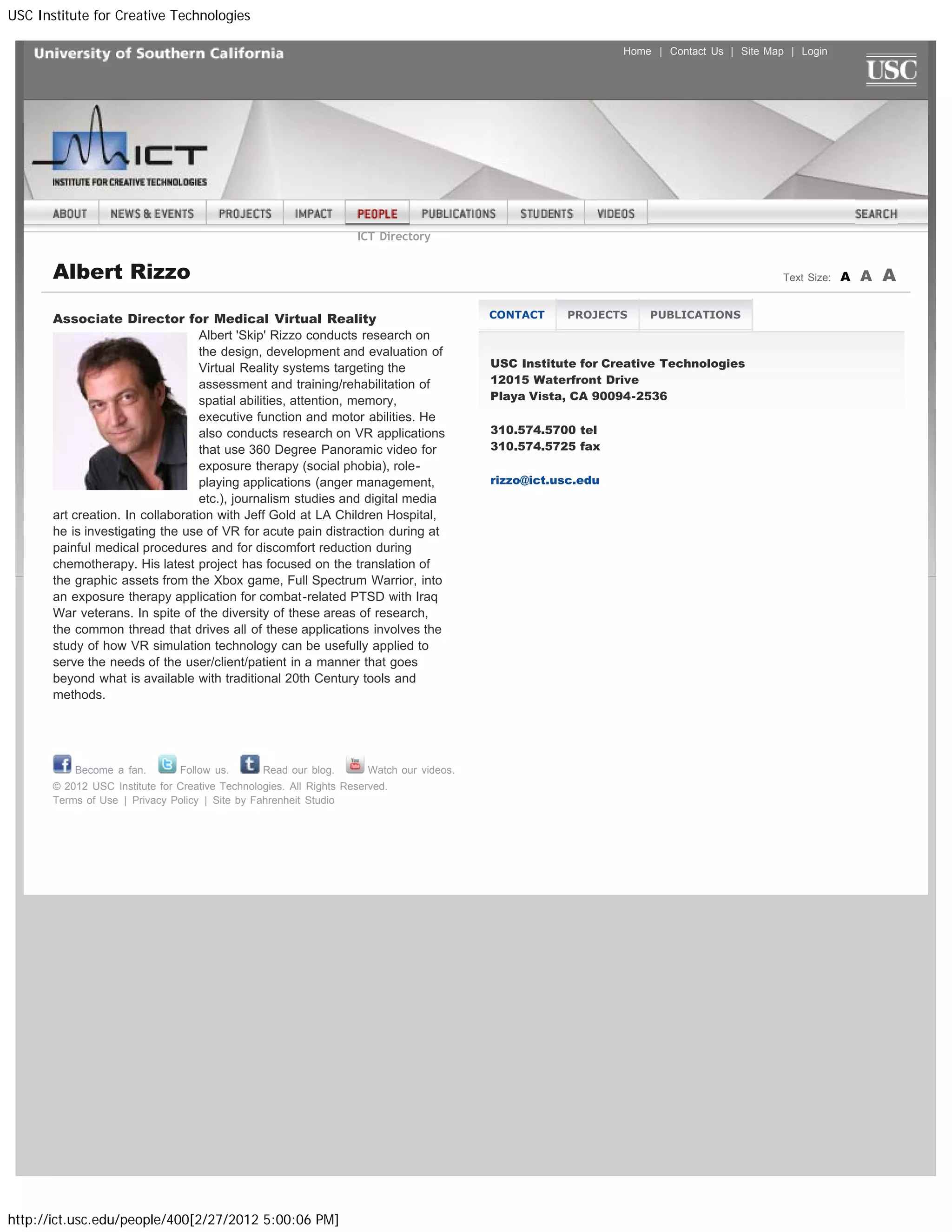 Dr. Rizzo's Publications Online | PDF