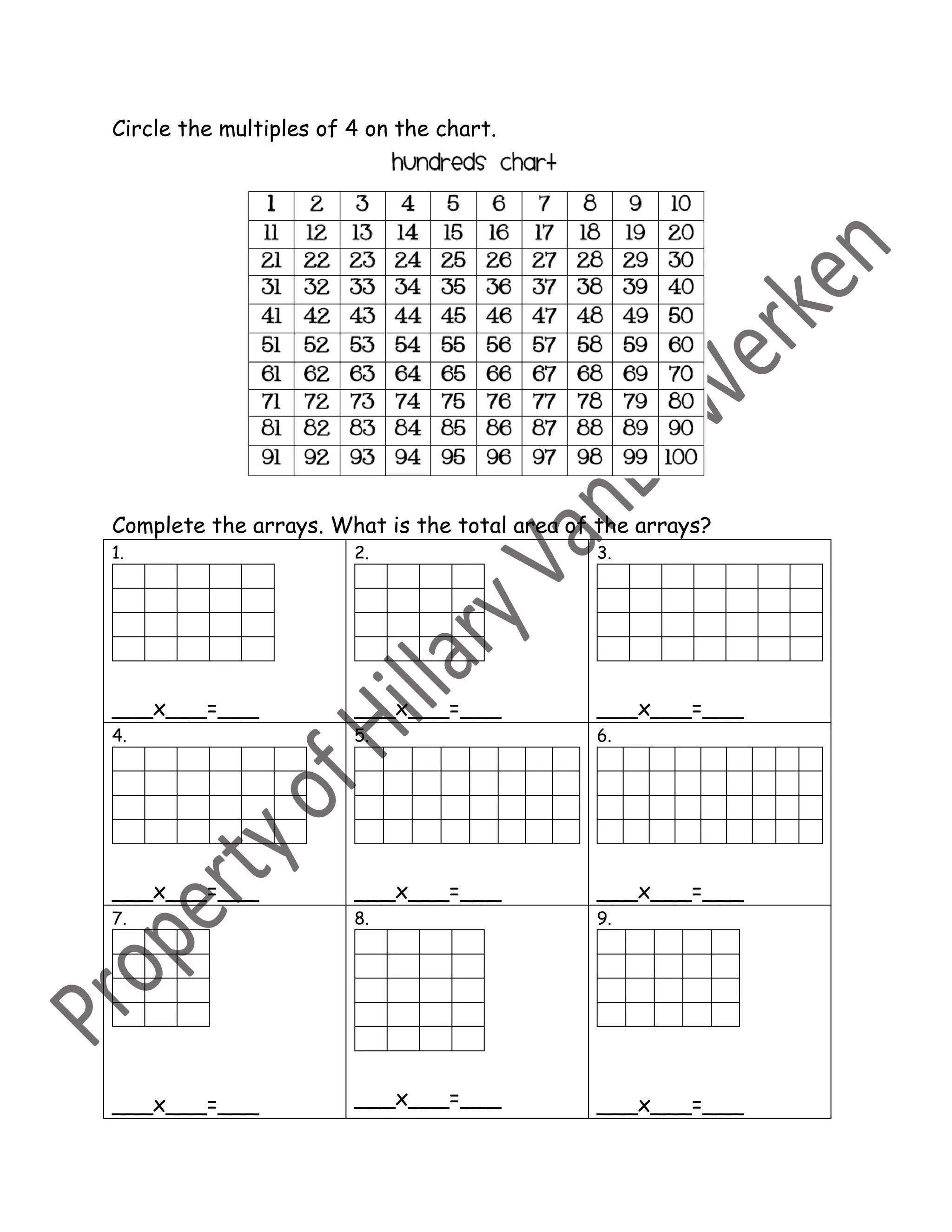Skip counting by 4 v1 | PDF