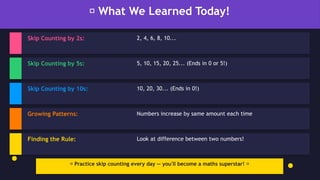 Fun and Easy Skip Counting & Number Patterns for Class 2 Math | PPTX