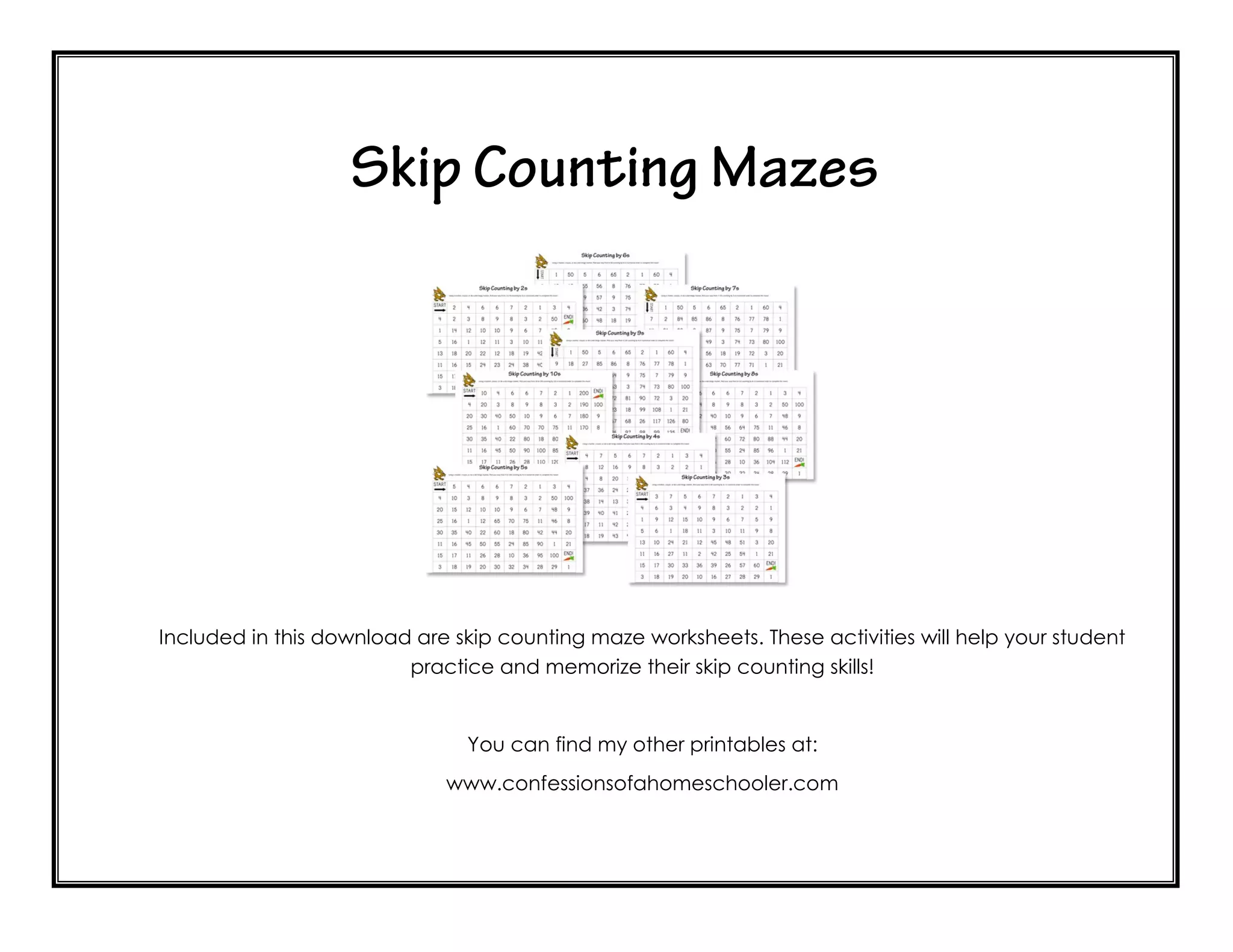 Skip Count Mazes | PPT
