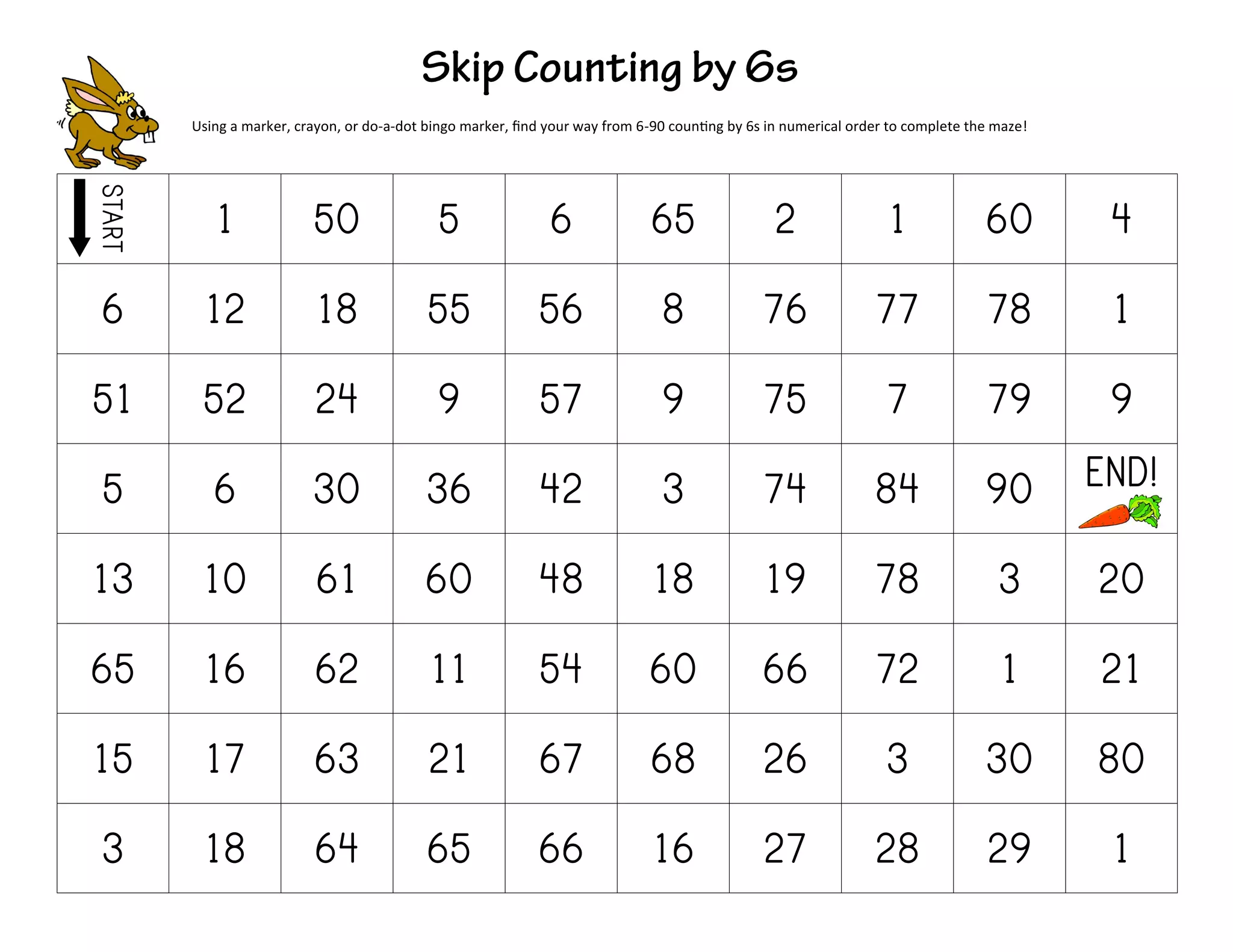 Skip Count Mazes | PDF