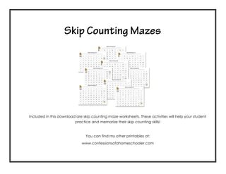 Skip Count Mazes | PDF