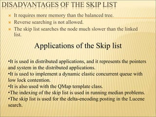Skip list vinay khimsuriya_200430723005 | PPT