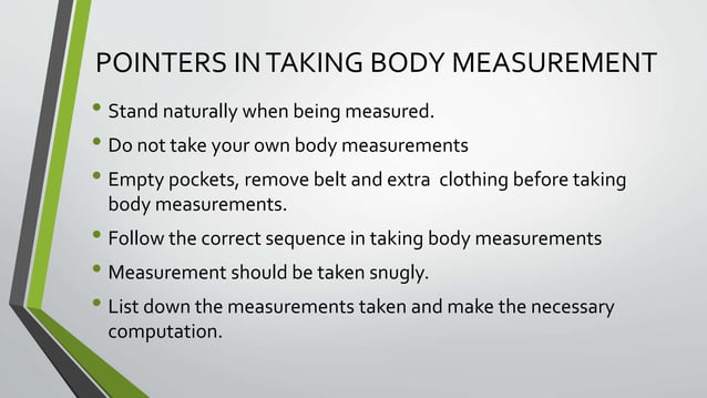 Body Measurement | PPSX