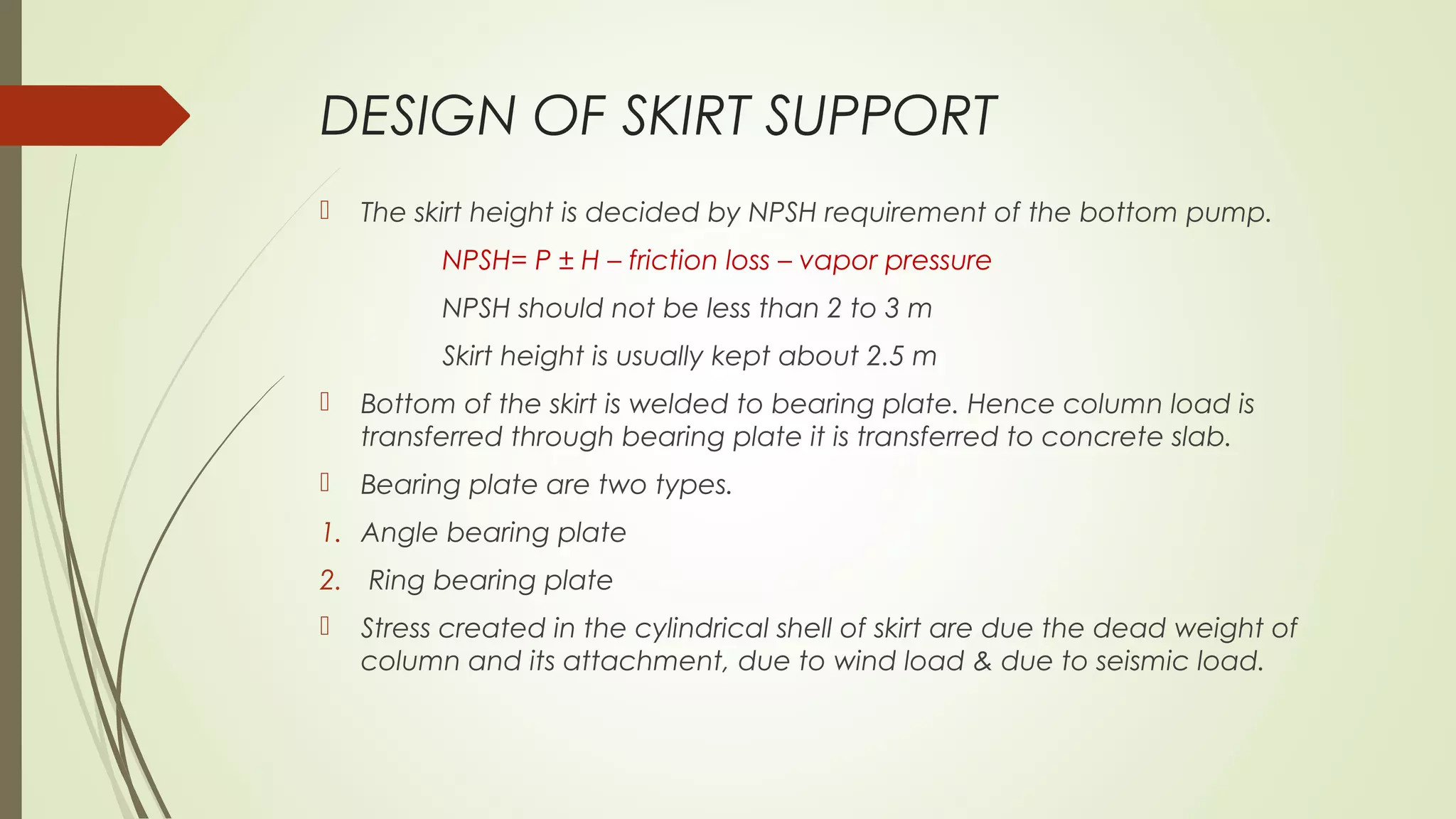 Skirt support for vertical vessal 16 06,07,08,09 | PPT