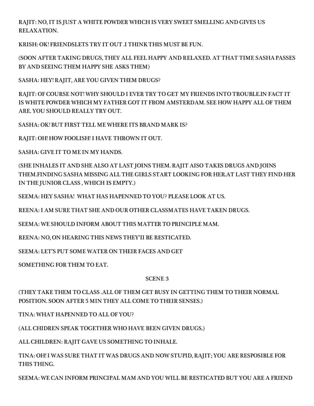 "I AM NOT AN ALCOHOLIC"....Skit on drug abuse | DOCX | Substance Abuse ...