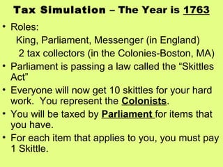 Skittle Act Tax Simulation | PPT