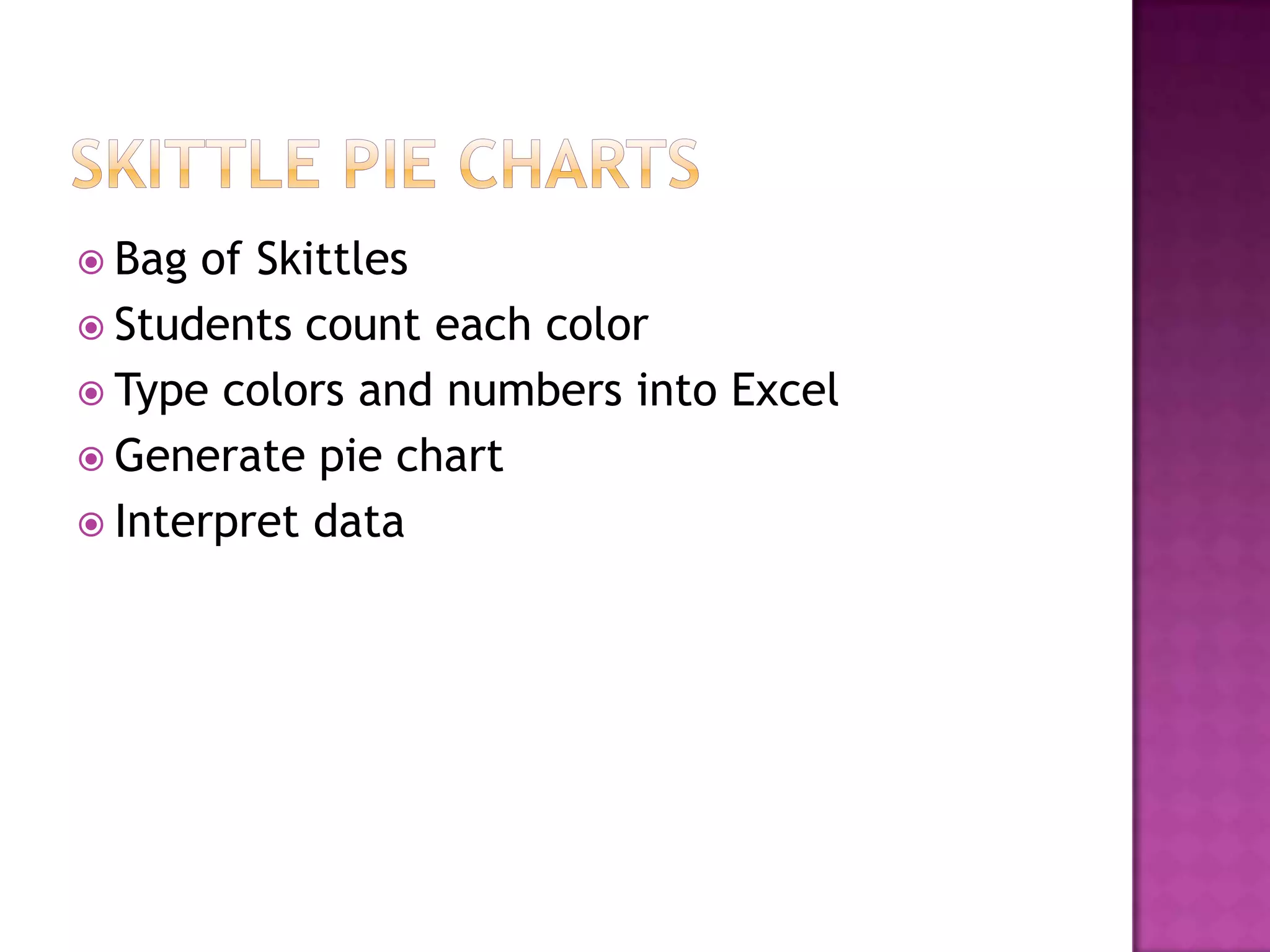 Skittle pie charts | PPT