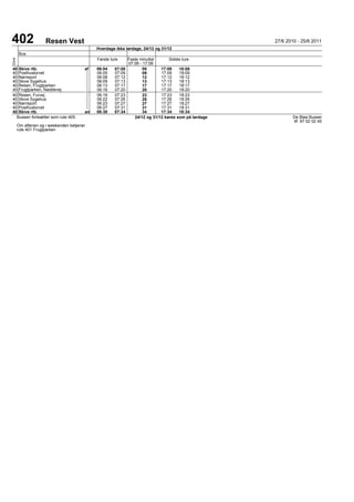 Samlet Køreplan | Skive Bybus |2010-2011| Midttrafik | PDF