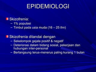 Skizofrenia dan pengelompokannya | PPT