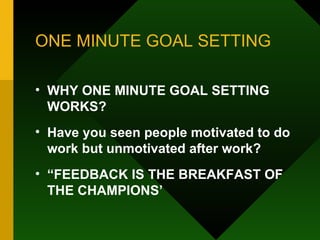 SKK: ONE MINUTE MANAGER | PPT