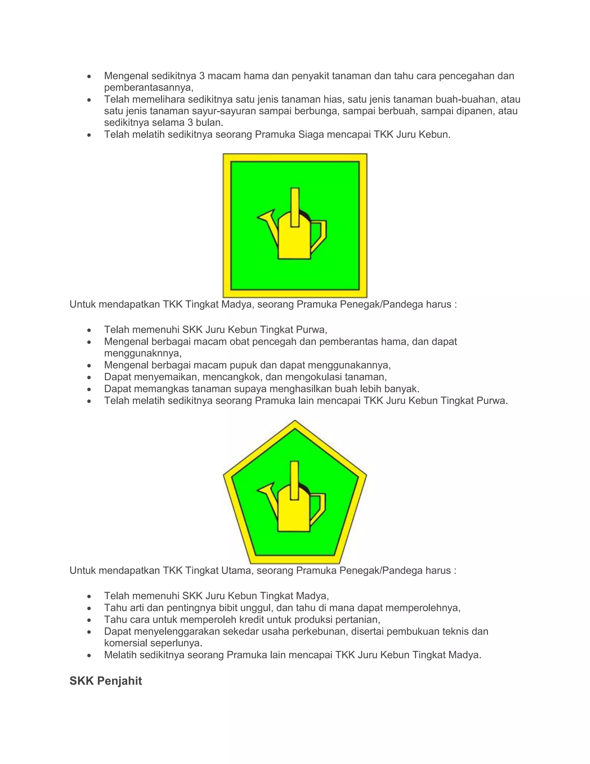 Syarat-Syarat Kecakapan Khusus (SKK) Pramuka | PDF