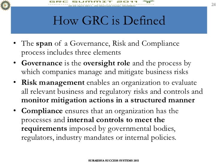 "MAINSTREAMING GRC INTO BUSINESS PROCESS"
