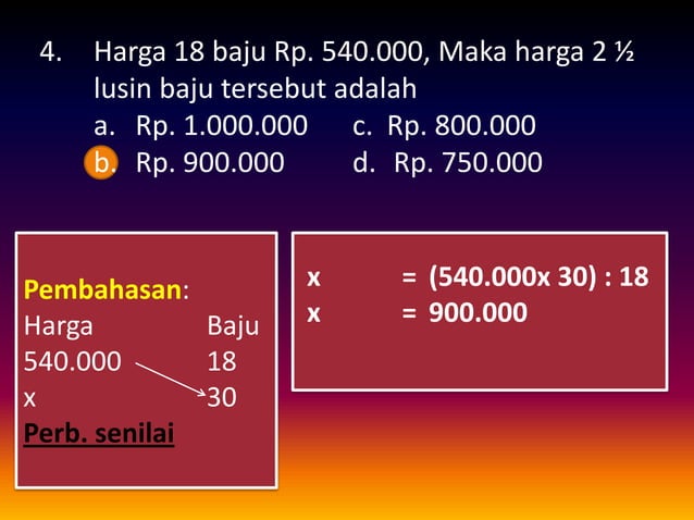 Skl 1.2. UN Matematika MTs | PPT