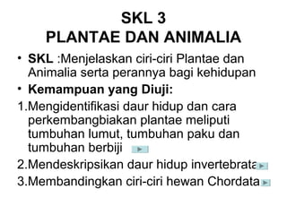 BIOLOGI Skl plantae animalia | PPT