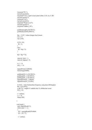Sistem Kendali Volume Air pada Air Isi Ulang dengan Ultrasonic metode ...