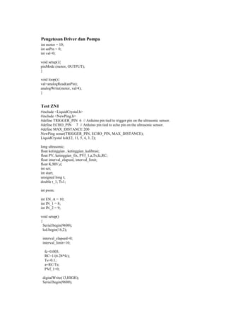 Sistem Kendali Volume Air pada Air Isi Ulang dengan Ultrasonic metode ...