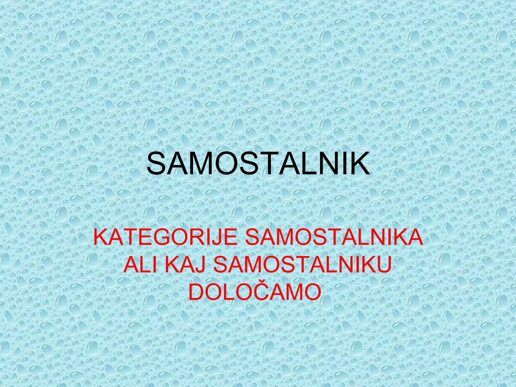 Sklon In število | PPT
