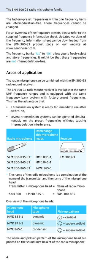 Sennheiser SKM 300-835 G3 Handzender met 835 kapsel | PDF