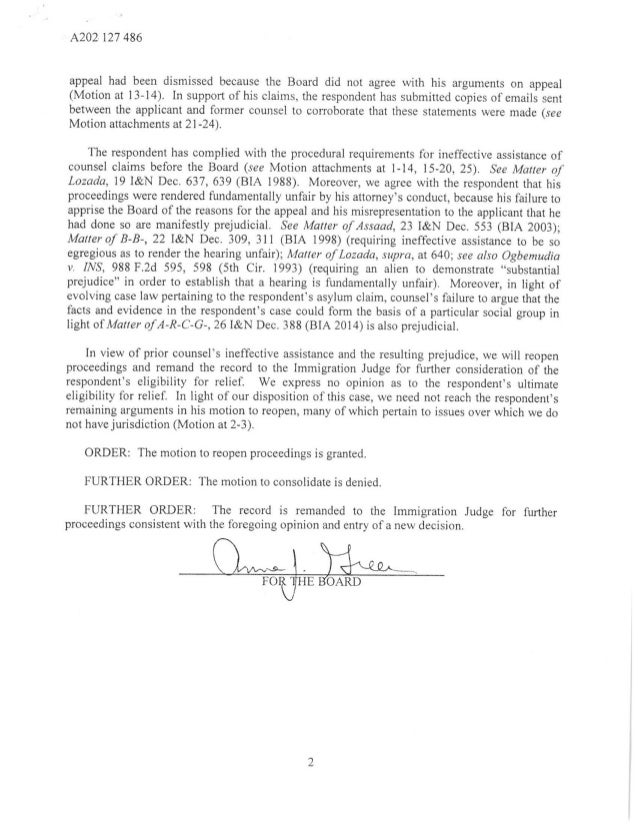 Motion to reopen grant Lilian